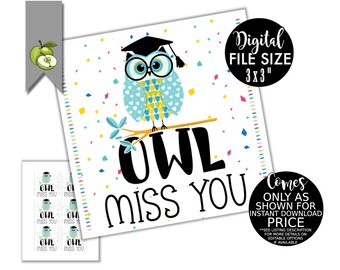 Owl Miss You Printable - Etsy