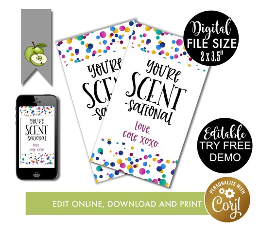 You Are Scent-sational Editable Teacher Thank You Perfume - Etsy