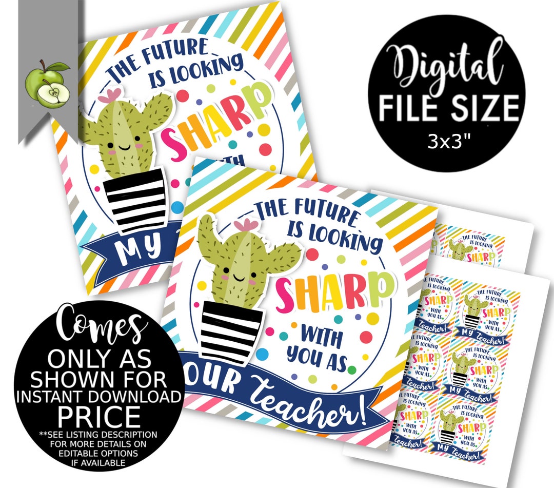 The Future is Looking Sharp With You as Our Teacher Pens Gift - Etsy