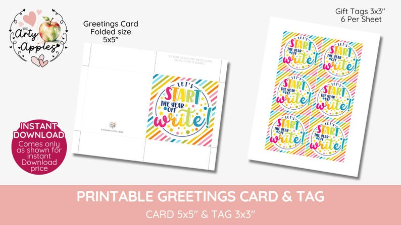 Let's Start the Year Write, Back to School Pencil Favor Gift Tag & Card ...