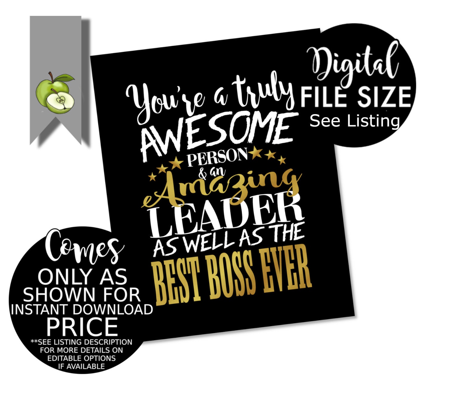 Awesome Boss Appreciation Day Gift Boss's Day Boss Week | Etsy