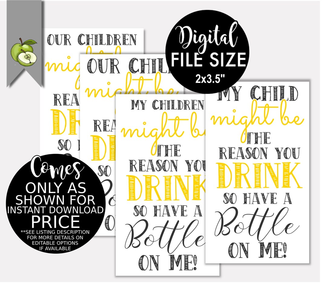 Our Child May Be the Reason You Drink Wine Gift Tag Teacher - Etsy Canada