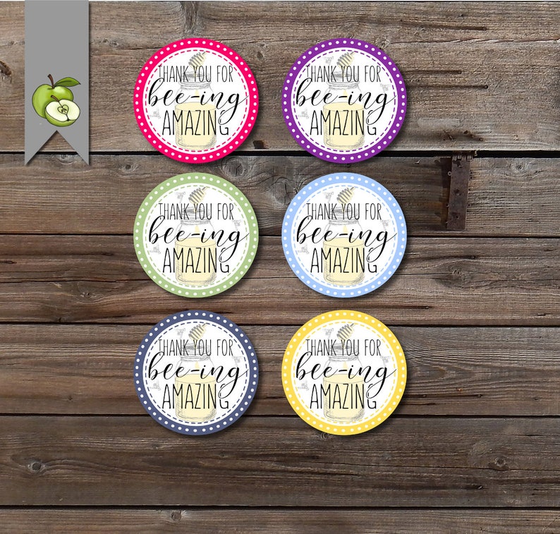 Honey Bee-ing Amazing Gift Tags Birthday Thank You for - Etsy