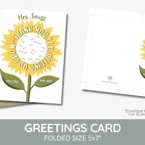 Editable Class Fingerprint Teacher Appreciation Sunflower, Custom ...