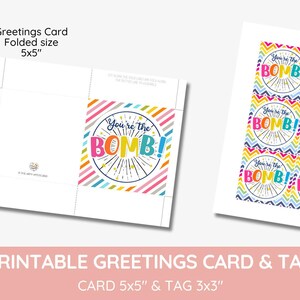 You're the Bomb, Bath Bomb Printable Gift Tag, Teacher Appreciation ...