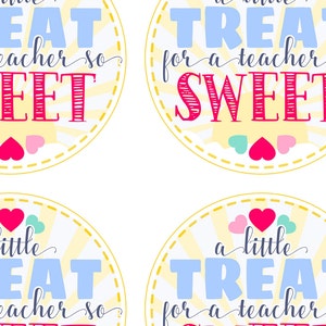 Sweet Treat Tag Teacher so Sweet Back to School Meet the - Etsy