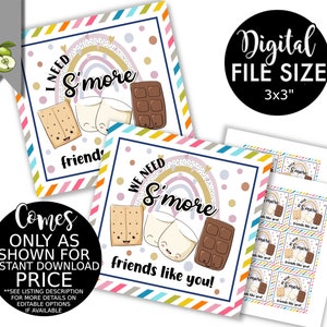We Need S'MORE Friends Like You & I Need Smore, Campfire Treat ...