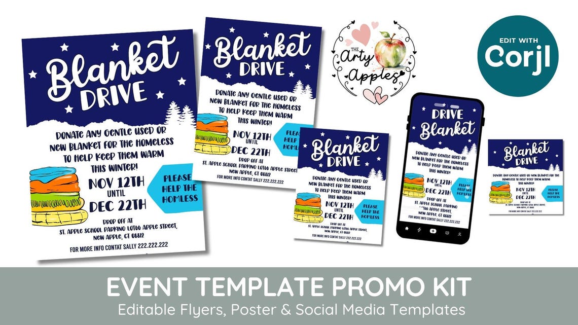 Editable Blanket Drive Poster, Editable Blanket in Need, Homeless Flyer ...
