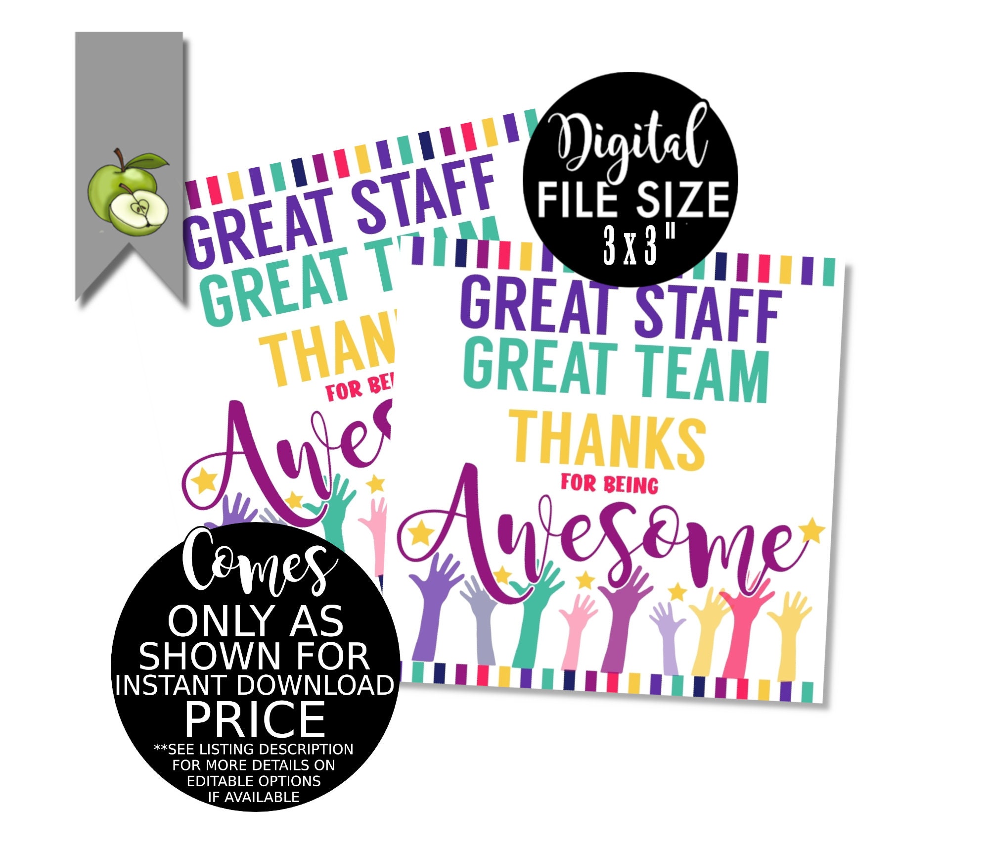 Great Staff Great Team Thanks for Being Awesome Appreciation - Etsy