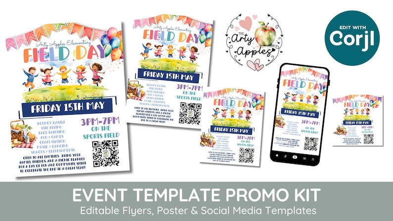 Editable School Field Day Flyer, School Family Benefit Carnival ...
