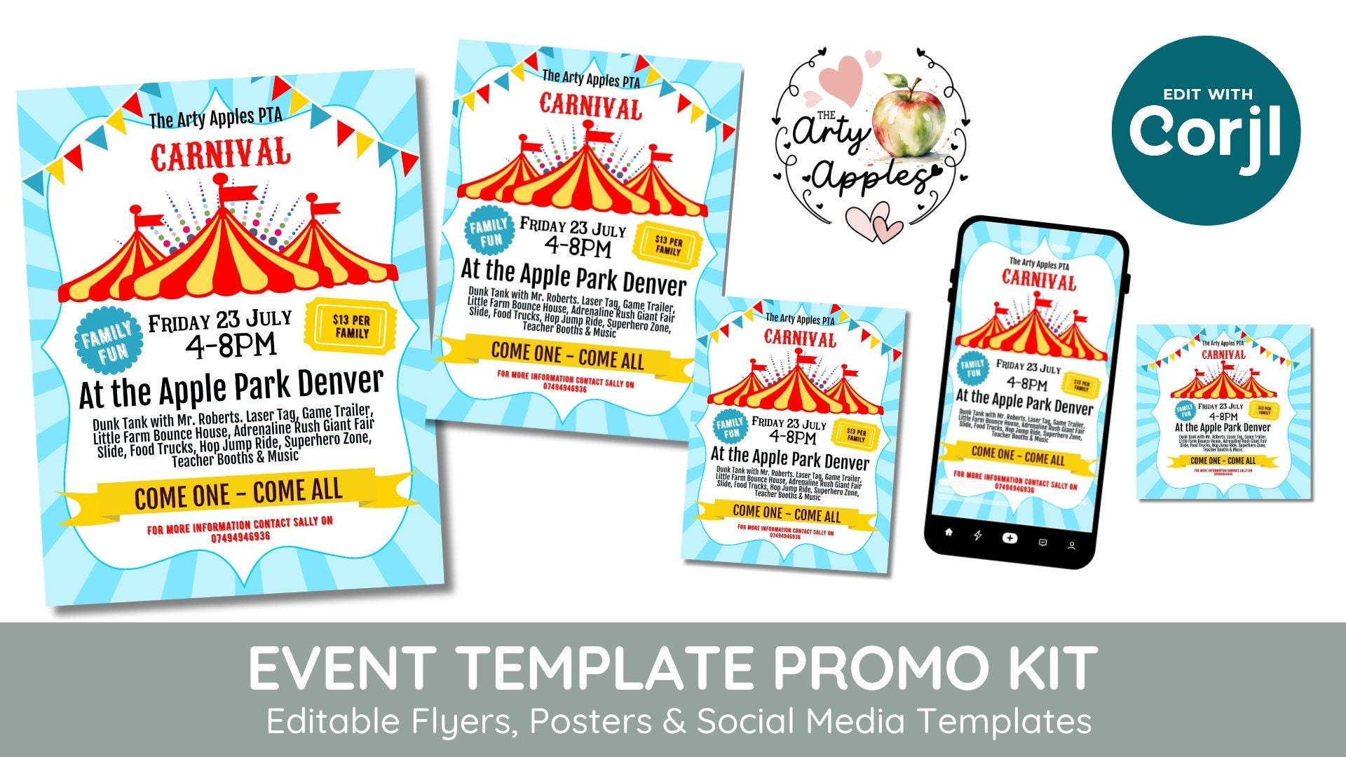 Editable Carnival Templates Happy Carnival Celebration Post Template