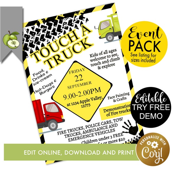 Touch a Truck Event Flyer - Etsy