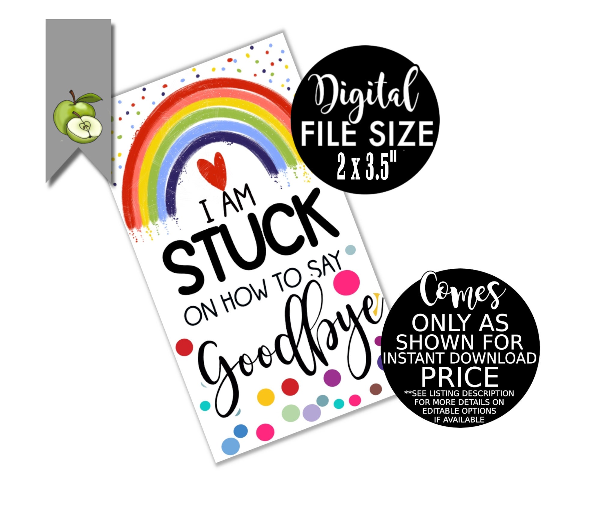 Stuck on How to Say Goodbye Glue Class Gift Goodbye Tag End - Etsy