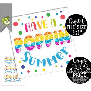 Poppin Summer Gift Tags, Fidget Toy, Poppin Toy, Back to School, Anti ...