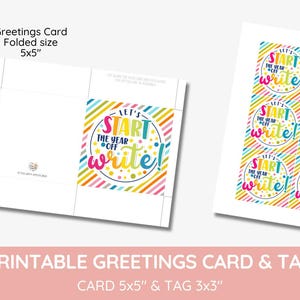 Let's Start the Year Write, Back to School Pencil Favor Gift Tag & Card ...