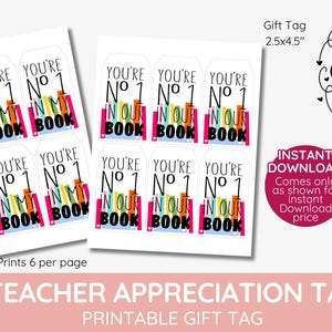 Book Gift, Teacher Appreciation, You're Number 1 in My Book, Librarian ...