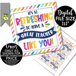 Teacher Refreshing Great Teacher Gift Tags, Pto Back to School, Teacher ...