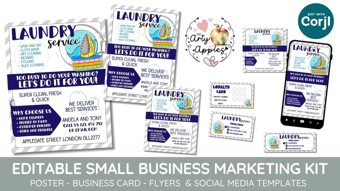 Editable Laundry Service Flyer Template - Promote or Start Your Own ...