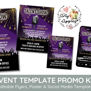 Talent Show Flyer Template, Audition, Talent Show Invitation ...
