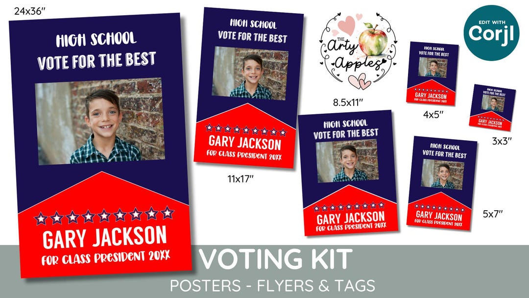 Editable Voting Template, PTA PTO, Class President, Student Council ...