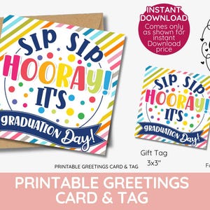 Sip Sip Hooray It's My Birthday Printable Party Favor Gift Tag, Fizzy ...