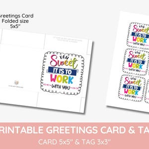 How Sweet It is to Work With You! Sweet Cone Gift Tag, Candy, Colleague ...