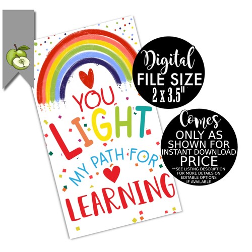 Teacher Appreciation TAG/ TEACHER Thank You Gift Tag/ - Etsy