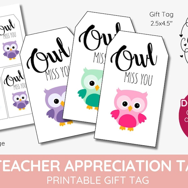 Owl Favor Tags - Etsy