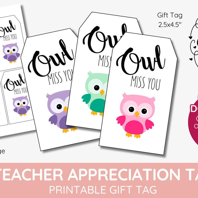 Owl Favor Tags - Etsy