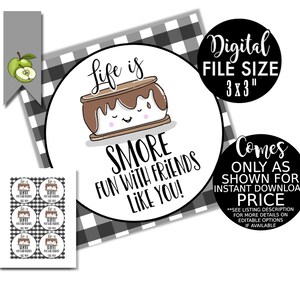 S'MORE Friends Like You Smore Friends Gift Tag Smore | Etsy