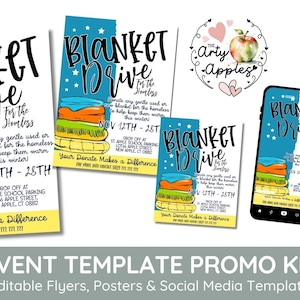 Editable Blanket Drive Flyer, Editable Blanket in Need, Homeless Flyer ...