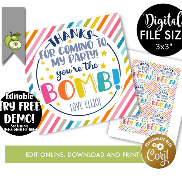 Bath Bomb Tag - Etsy