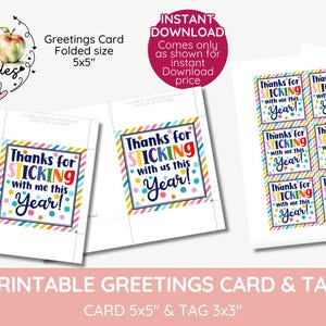 Glue Stick Printable Gift Tags, Thank You for Sticking With Us This ...