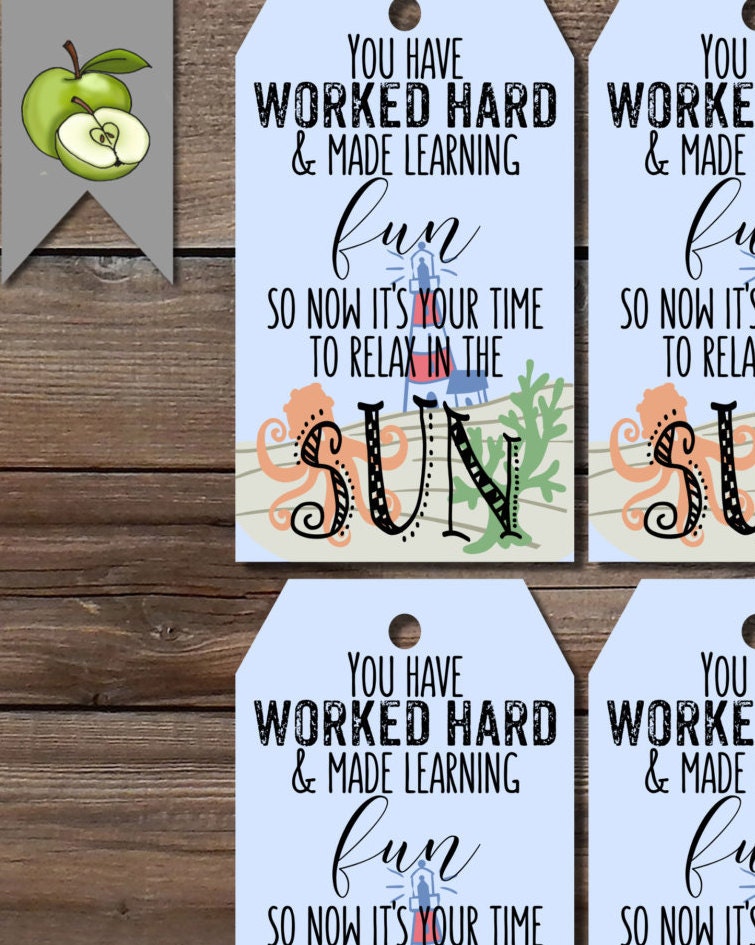You Have Work Hard Gift Tags Made Learning Fun Relax in the - Etsy