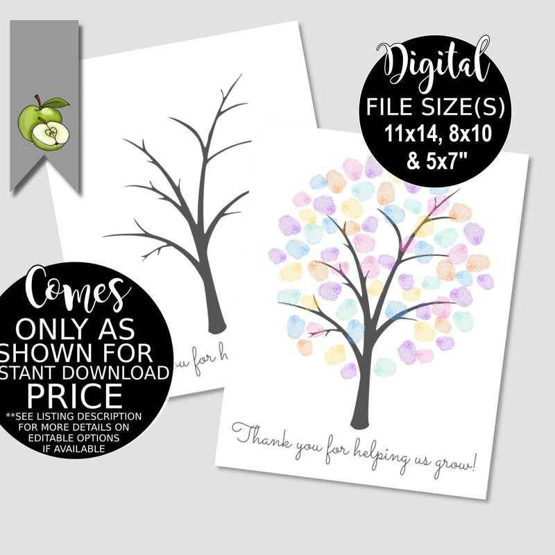 Fingerprint Tree - Etsy