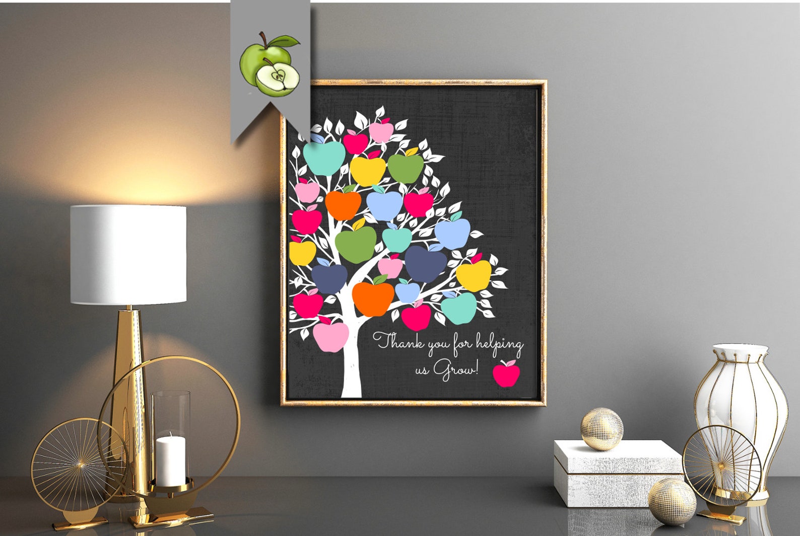 Printable Teacher Tree Apple Tree Class Gift Teacher Gift | Etsy UK