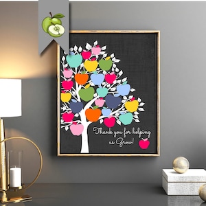 Printable Teacher Tree Apple Tree Class Gift Teacher Gift - Etsy