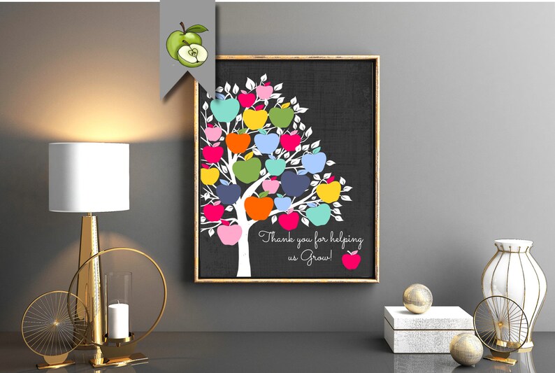 Printable Teacher Tree Apple Tree Class Gift Teacher Gift | Etsy