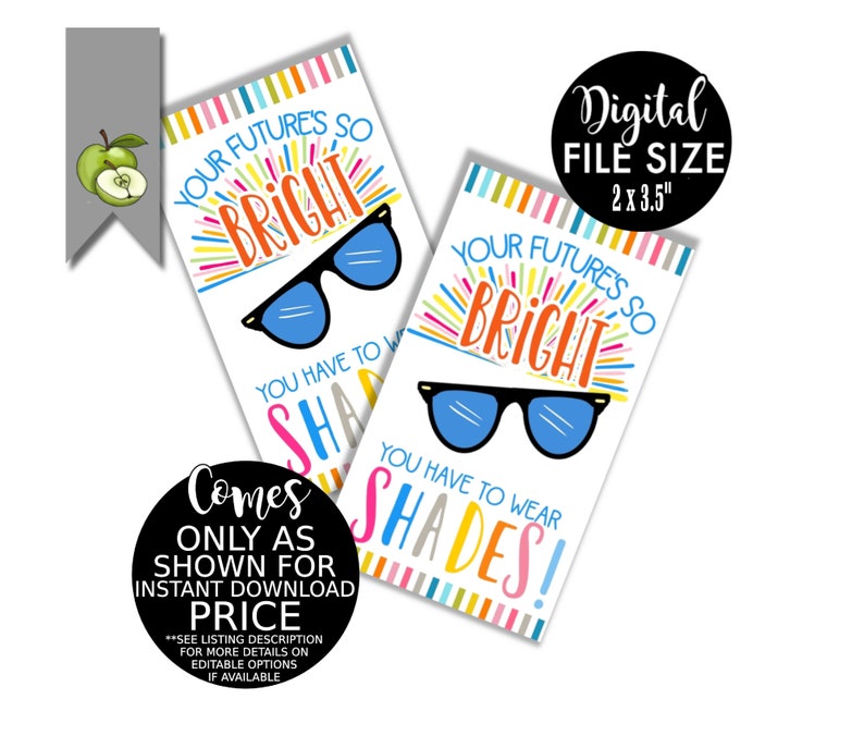Your Future's so Bright Gift Tags Classroom Sunglasses - Etsy