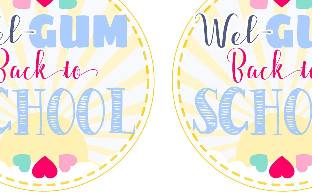 Welcome back to school gum tag sweet treat teacher so | Etsy