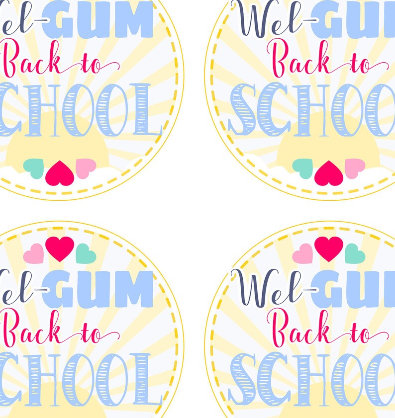 Welcome back to school gum tag sweet treat teacher so | Etsy