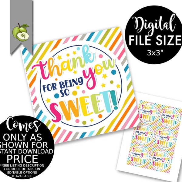 Candy Sayings Thank You - Etsy