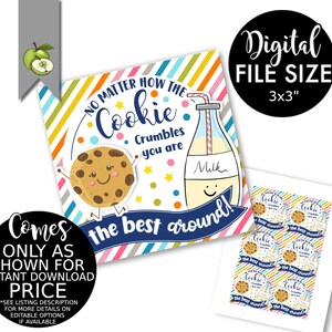 Cookie Thank You Gift Tag, Printable How the Cookie Crumbles Teacher ...