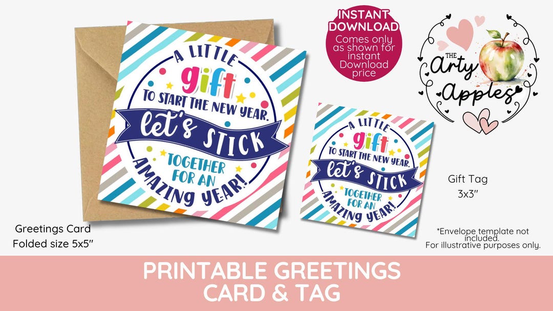 A Little Gift to Start the New Year. School Printable Gift Tag, Teacher ...