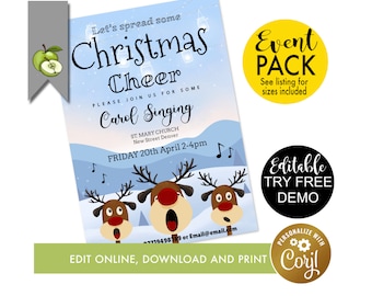 Christmas Carol Flyer - Etsy