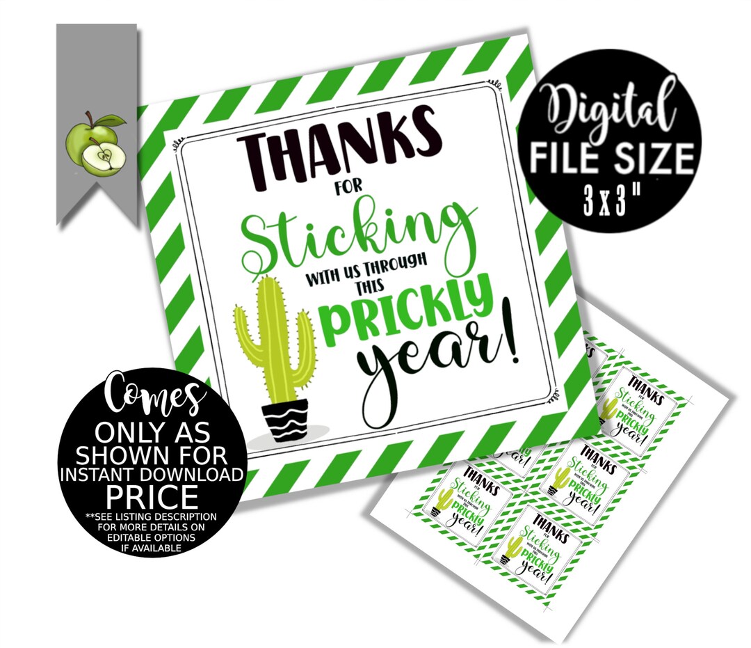Thanks for Sticking. Plant Gift Tags Week, Plant Gift Tag, Cactus ...