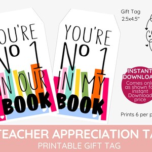 Book Gift, Teacher Appreciation, You're Number 1 in My Book, Librarian ...