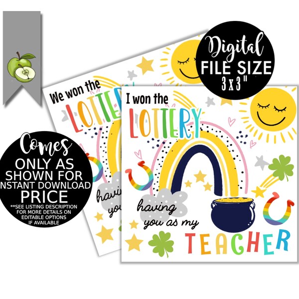Teacher Appreciation Lottery - Etsy
