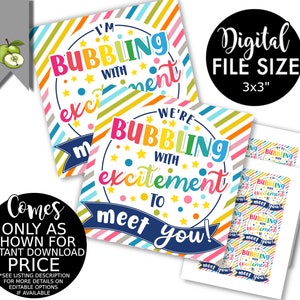 New School Year Bubbles Gift Tags, We've Been Bubbling With Excitement ...