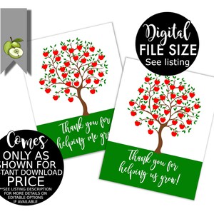 Teacher Appreciation Gift Class Apple Tree, Retirement Apple ...